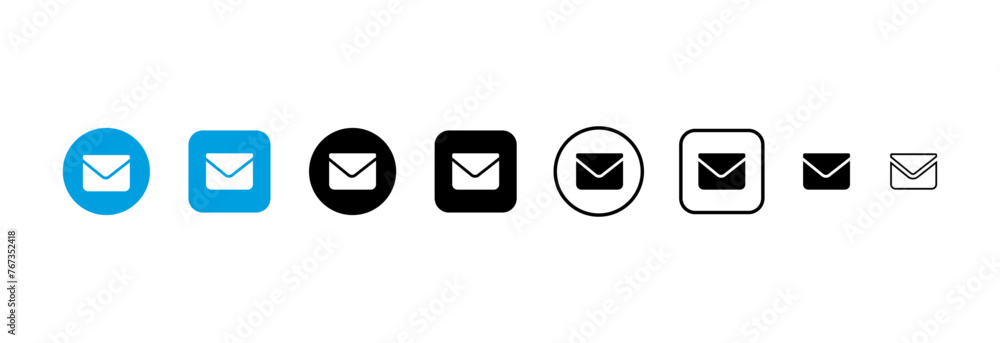 mail icon set, email icon set, mail sign, mail e-mail symbol icon ...