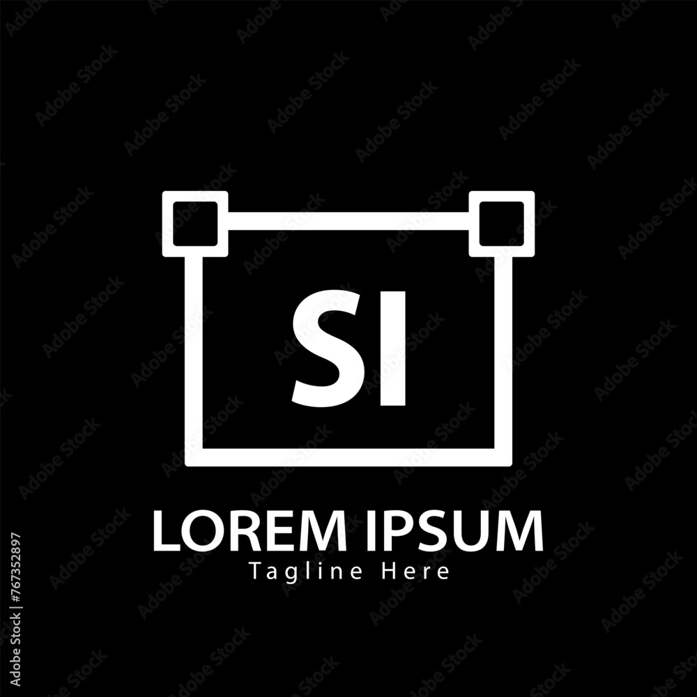 letter SI logo. SI. SI logo design vector illustration for creative ...