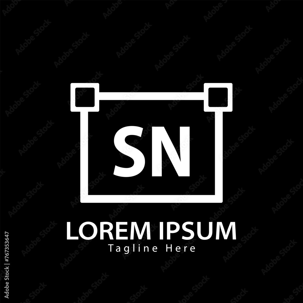 letter SN logo. SN. SN logo design vector illustration for creative ...