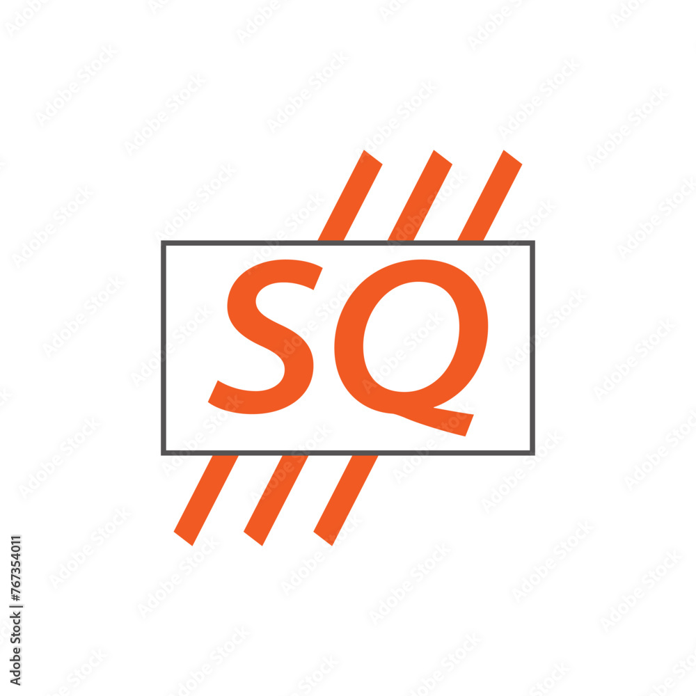 letter SQ logo. SQ. SQ logo design vector illustration for creative ...