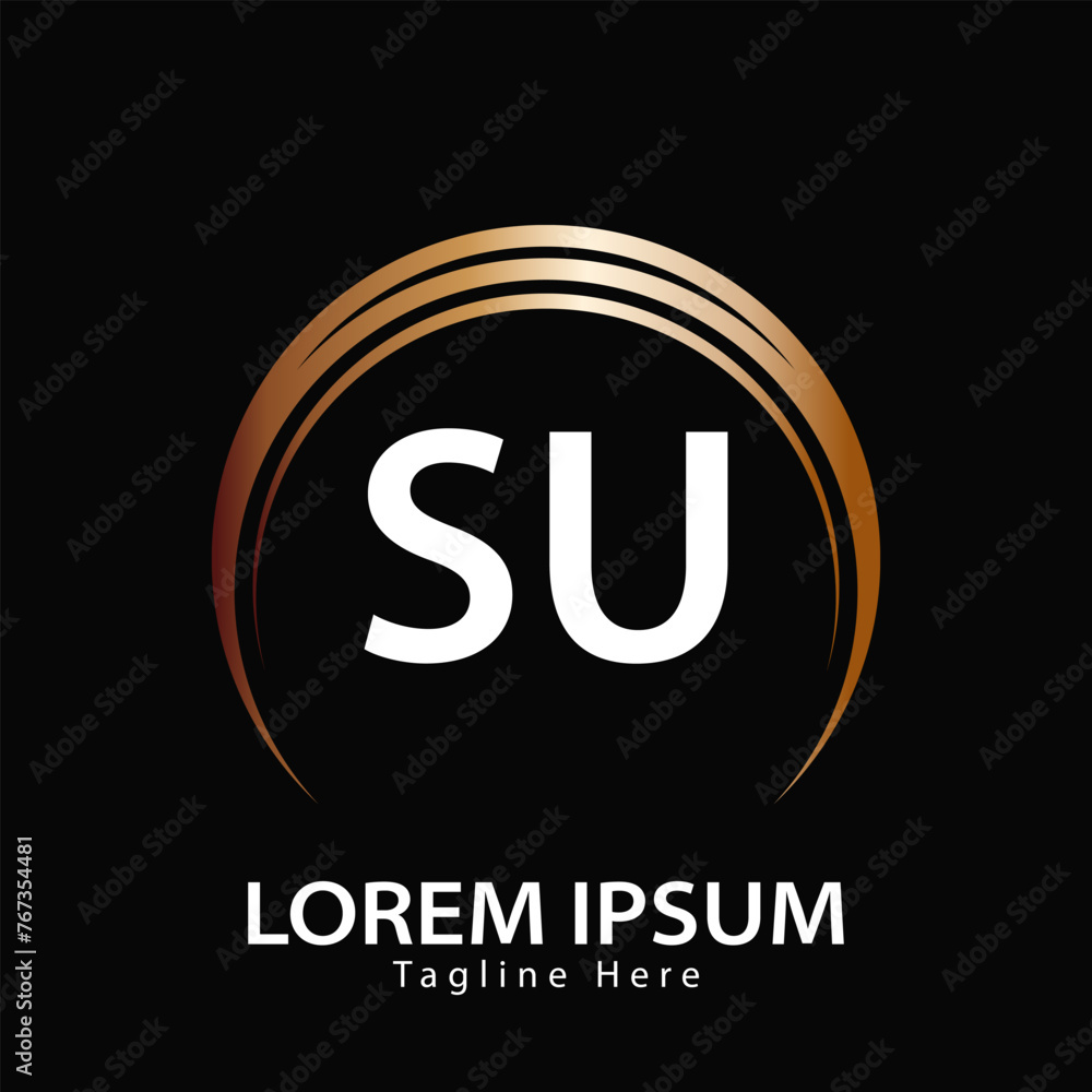 letter SU logo. SU. SU logo design vector illustration for creative ...