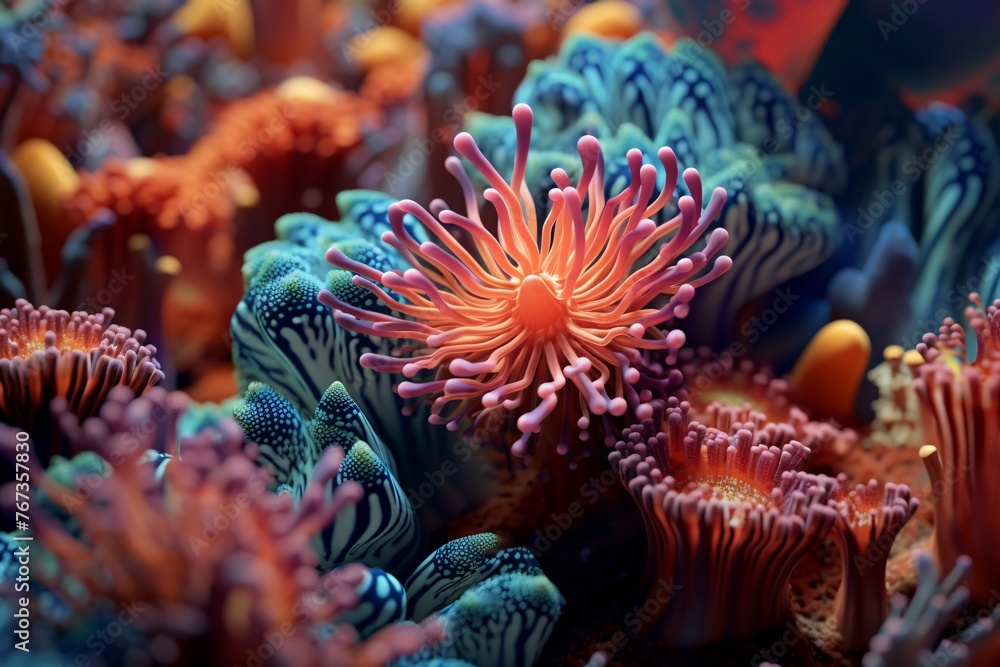 Coral reef wallpaper, Sea flower colorful coral reef, Coral reef ...