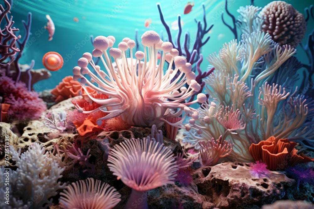 Coral reef wallpaper, Sea flower colorful coral reef, Coral reef ...