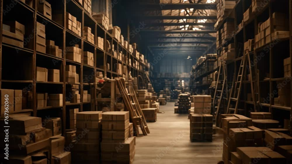 This photo captures the energy and scale of a large warehouse filled to ...