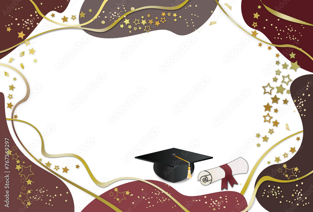 Graduation higher education greeting card or graduation party ...