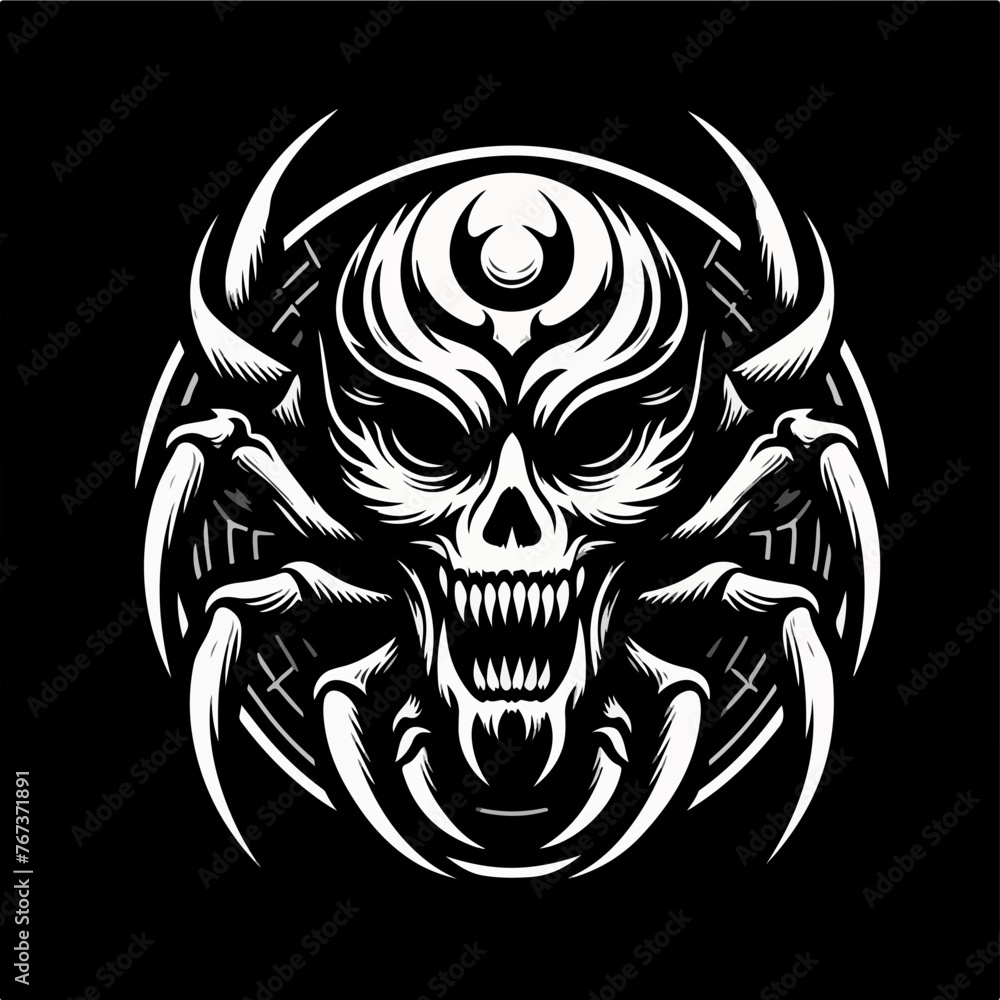 Jorogumo spider femal face demon japan ghost logo icon mascot logo ...