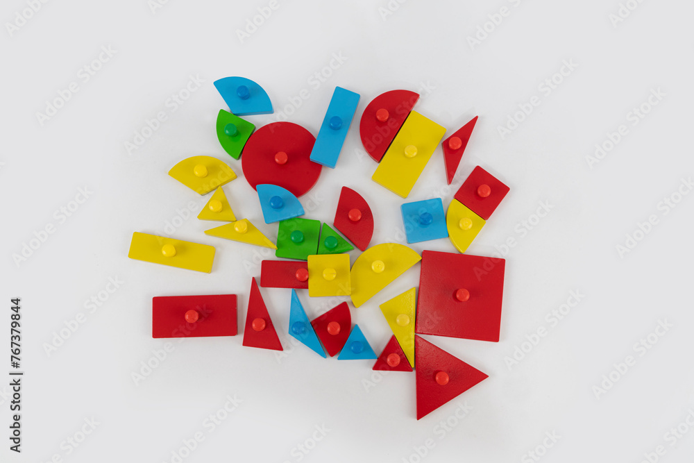 Colorful Kids Toys made of Blocks in Different shapes, Helps Child ...