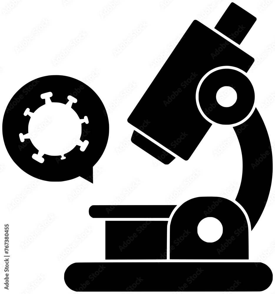 laboratory illustration research silhouette science logo microscope ...