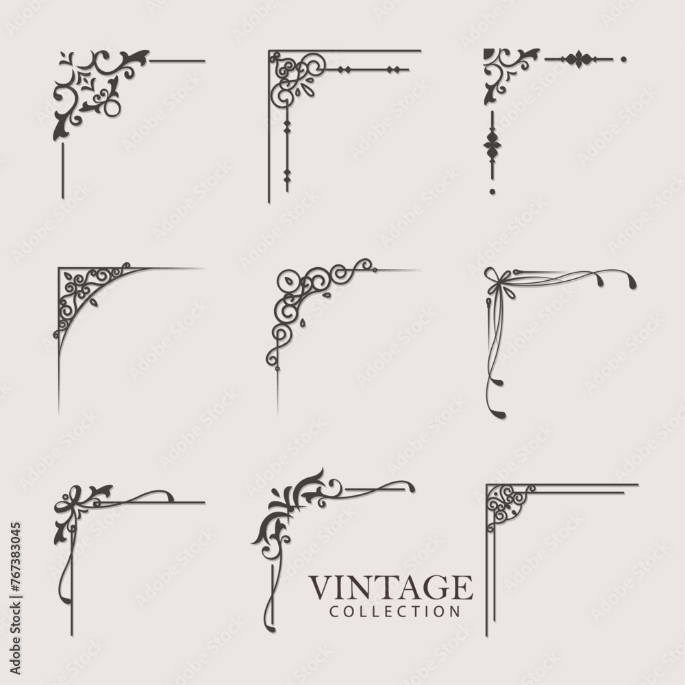 Vintage sign frames. Old decorative frame design, retro ornate label ...