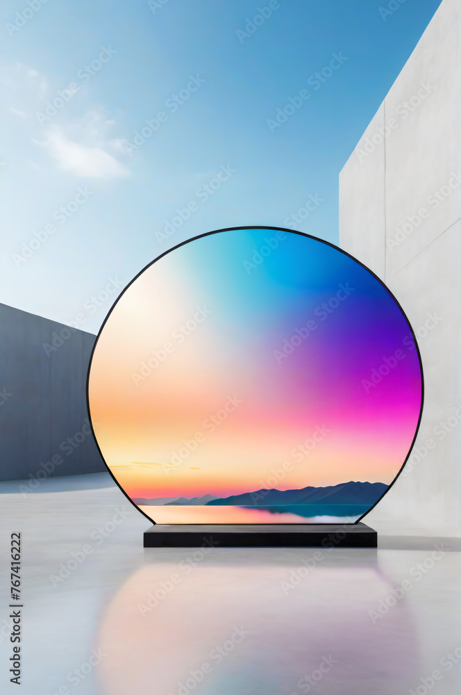 Concept of architectural - futuristic minimalist design of the dwelling ...