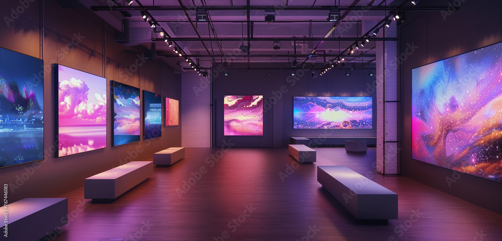 A gallery that blurs the line between digital and physical realms ...