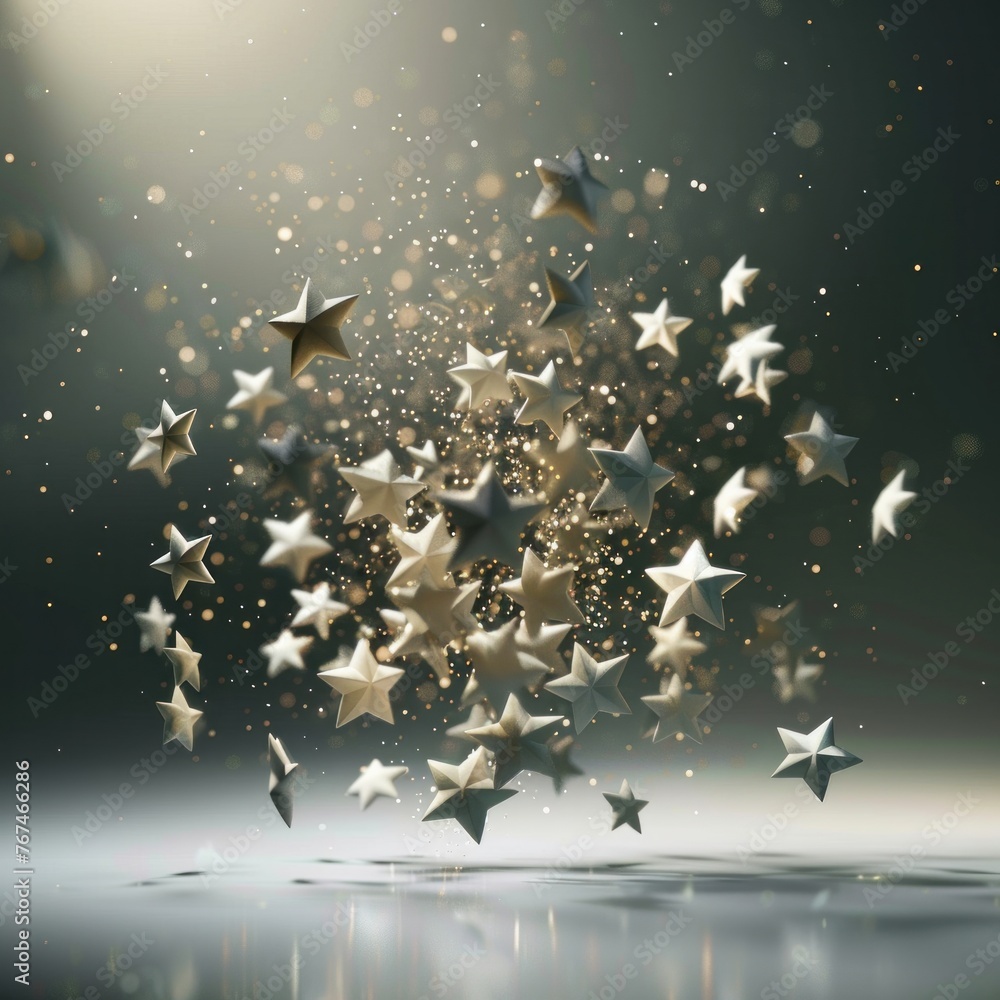 Stars: Include 3D-rendered star icons to signify achievement ...