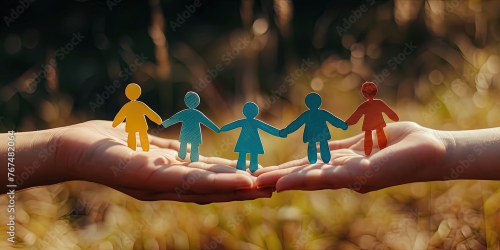 Teamwork - hands holding people holding hands Stock Photo | Adobe Stock