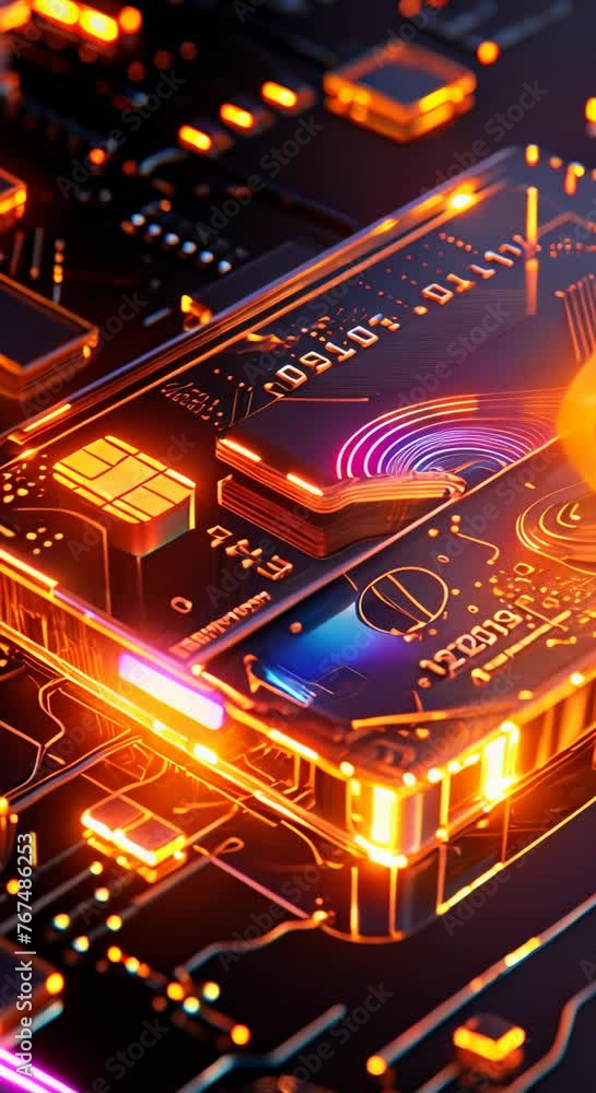 Design a futuristic digital credit card inspired by technology and ...