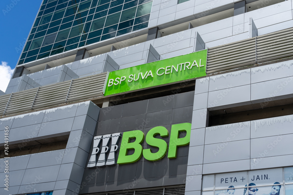 Suva, Fiji - February 27, 2024: BSP bank Suva Central Branch in BSP ...