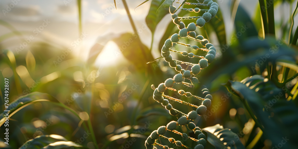 dna gene green nature concept, traditional breeding methods which ...