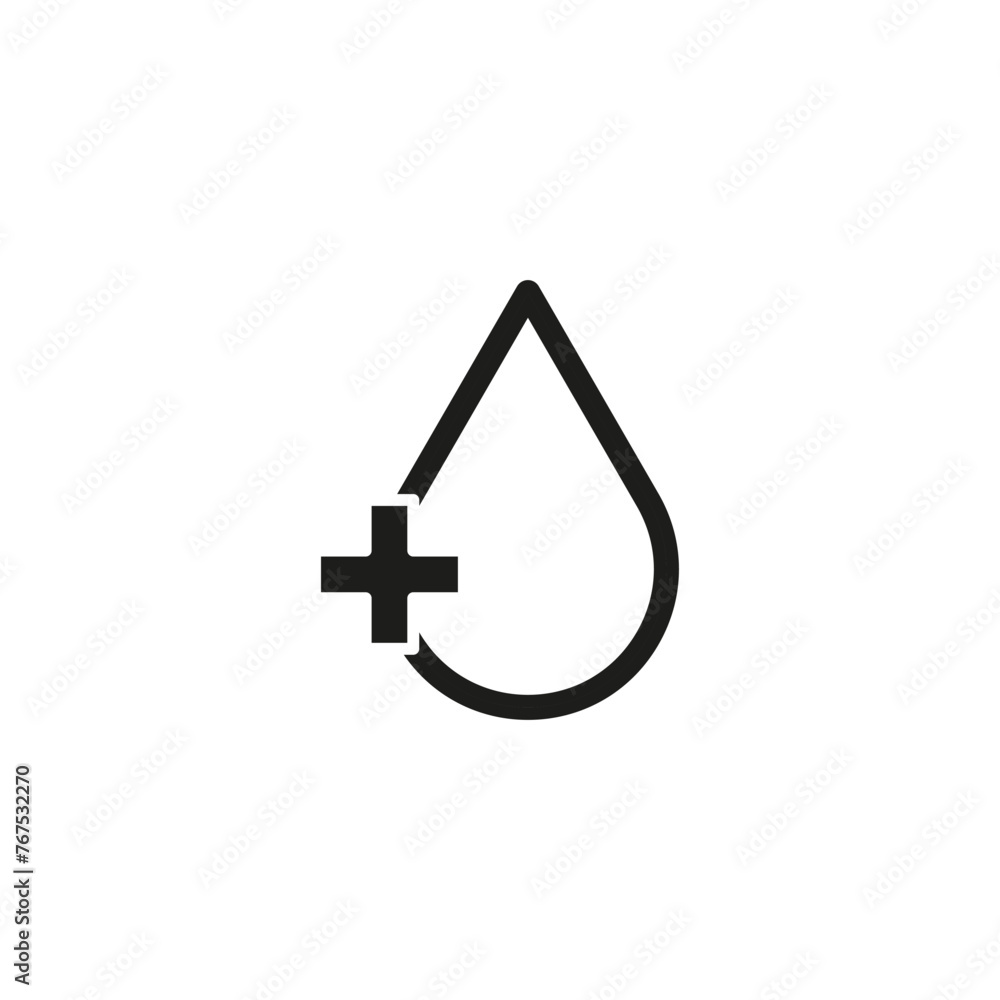 Drop plus sign. Health medicine blood. Donation healthcare liquid ...
