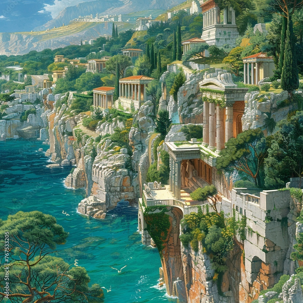 Transport viewers to an epic realm of classic Greek myths through a ...