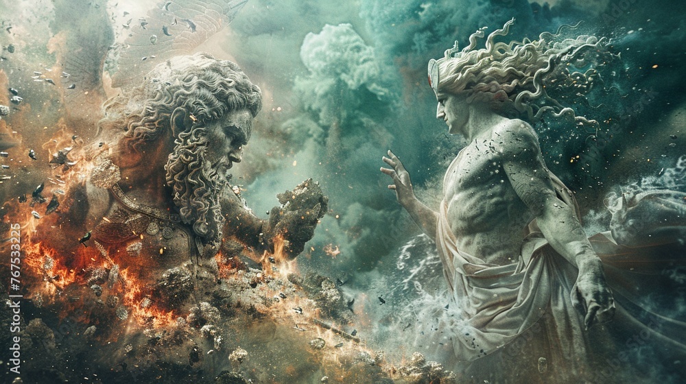 Delve into the world of classic Greek myths with a side view ...