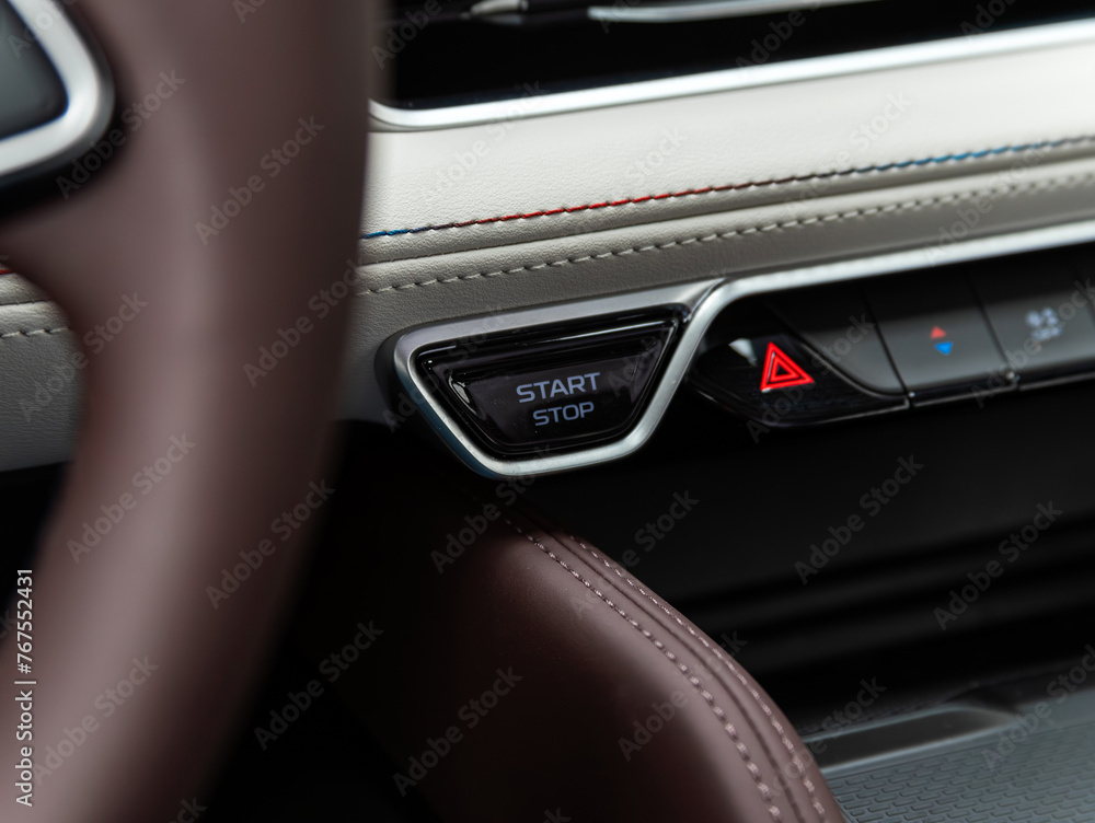 Novosibirsk, Russia - March 22 , 2024: Geely Monjaro, Car engine push ...