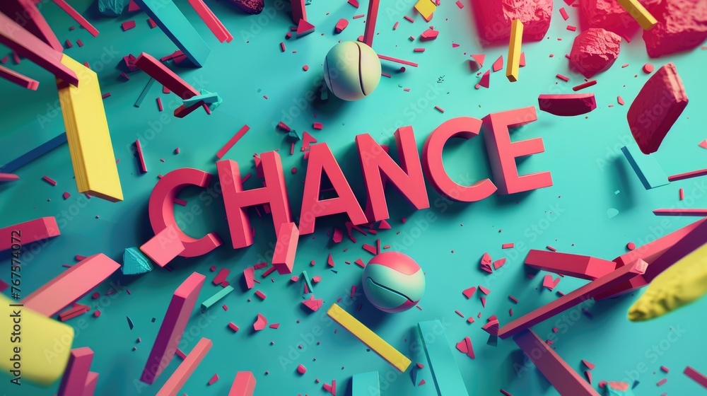 Seizing opportunity: text chance, representing luck, possibility, and ...