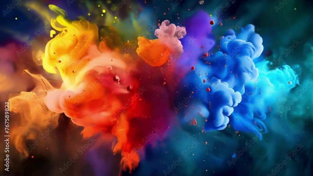The bright and bold colors of chemical reactions create a mesmerizing ...