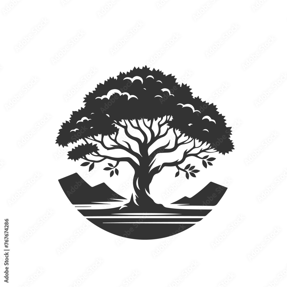 Tree icon. Tree vector set Linear icon collection. silhouette tree line ...
