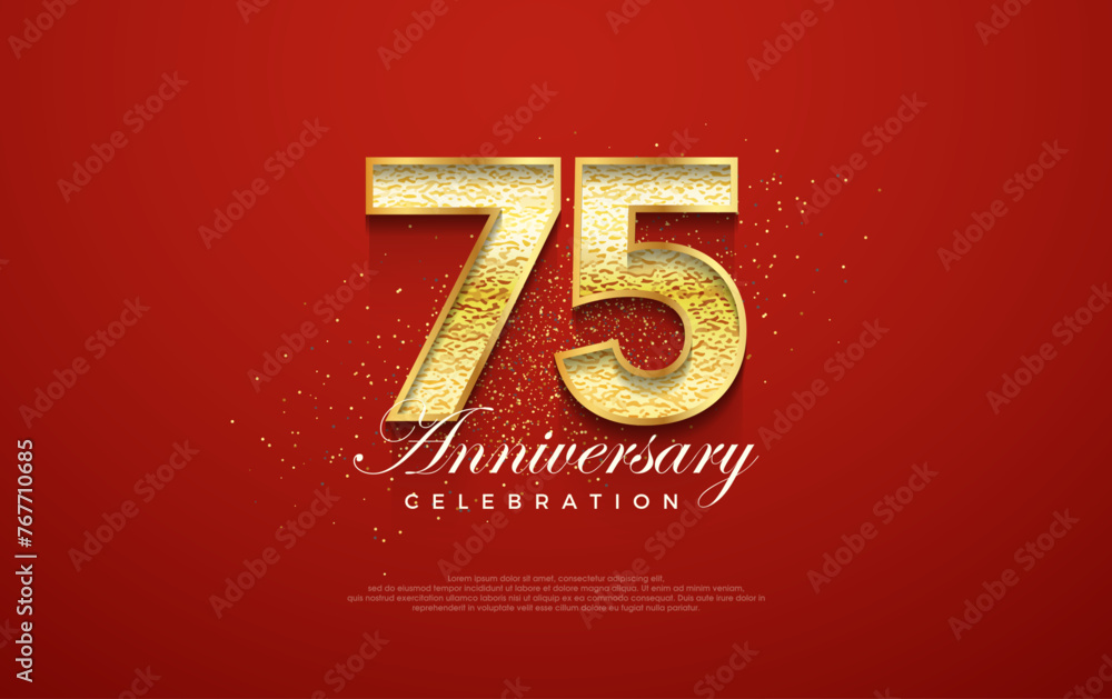 75th anniversary number, for a birthday celebration. premium vector ...