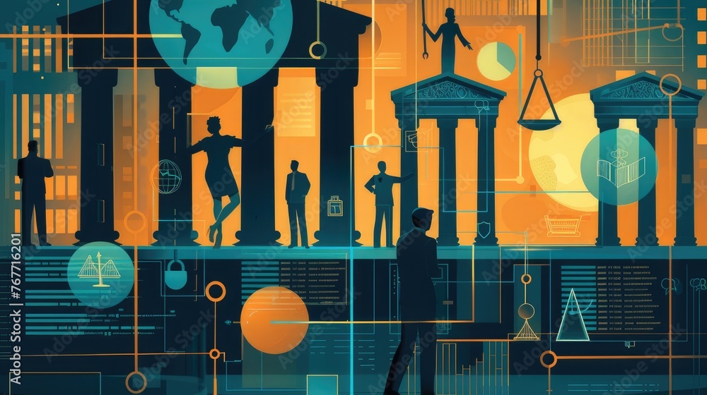 Visuals illustrating corporate culture elements such as teamwork ...