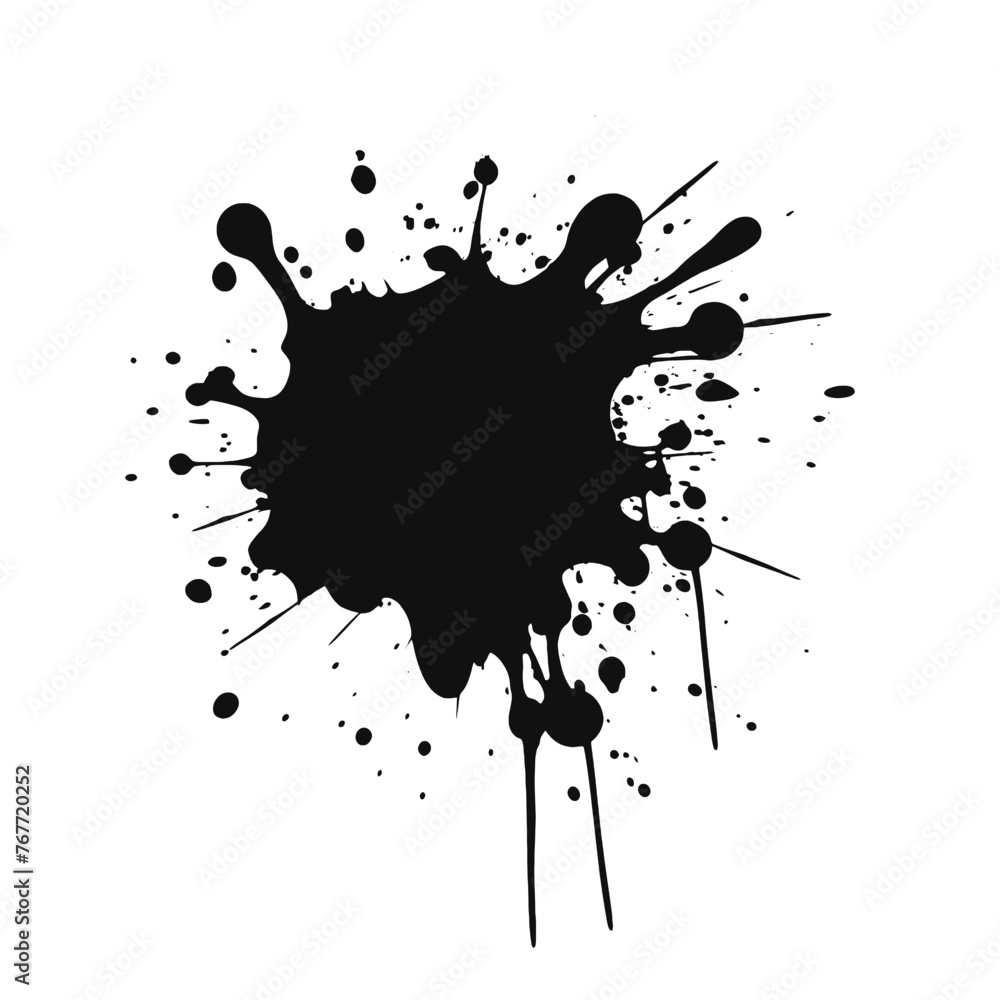 paint spray. paint splash. Ink drops and splashes. Blotter spots ...