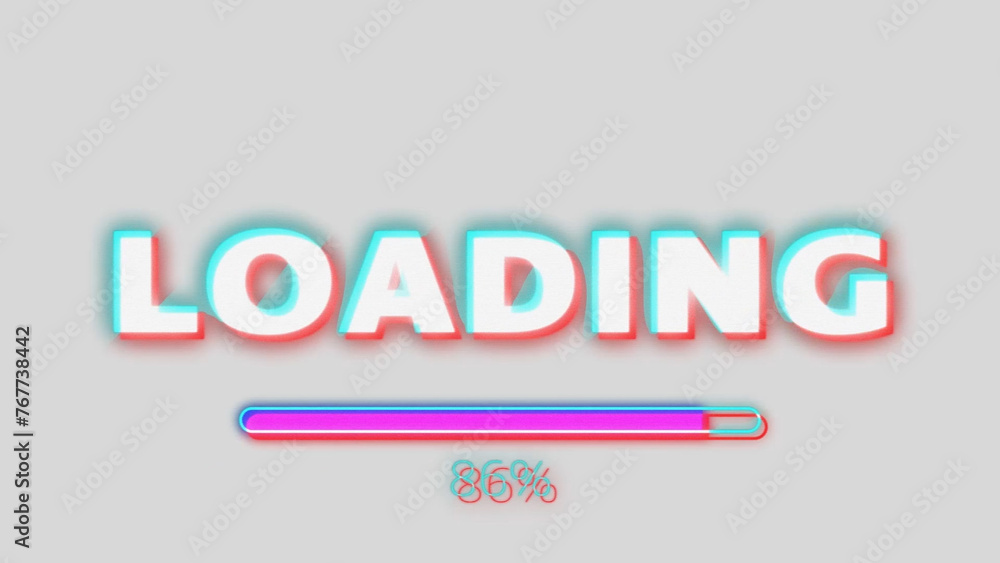 Text Glitched Loading Bar Logo Reveal Stock Template | Adobe Stock