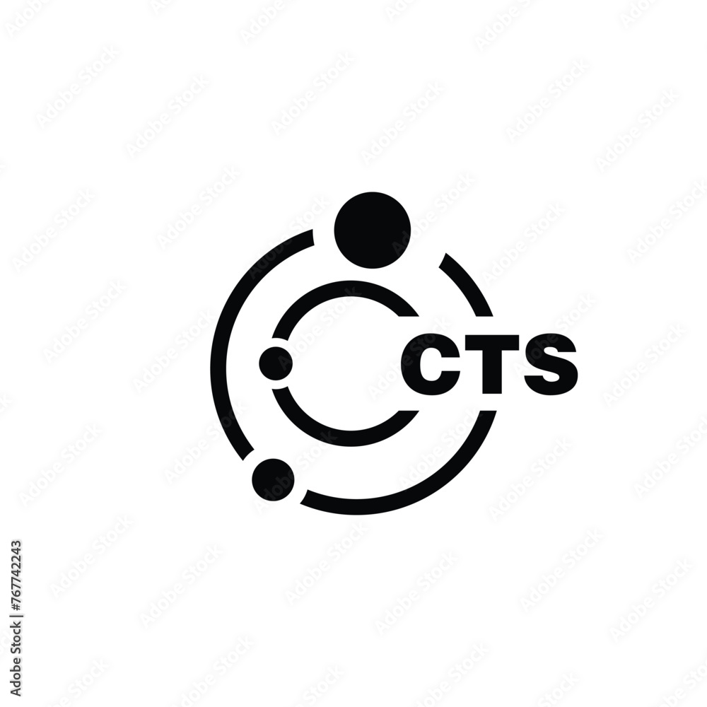 CTS letter logo design on white background. CTS logo. CTS creative ...