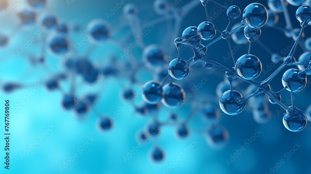 3d Model Representation Of A Complex Molecular Structure Stock