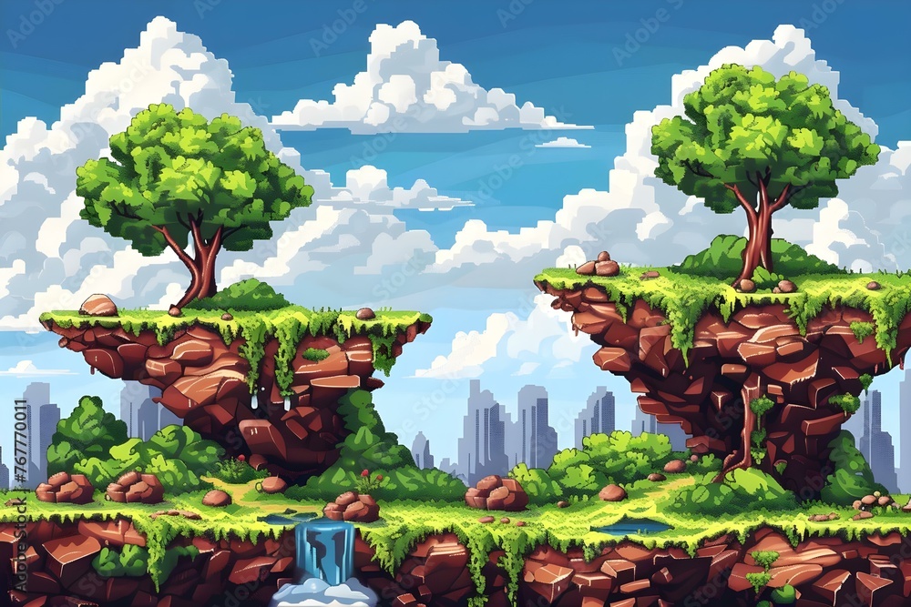 Fantasy Island-Themed D Arcade Game Level Map with High-Quality Design ...