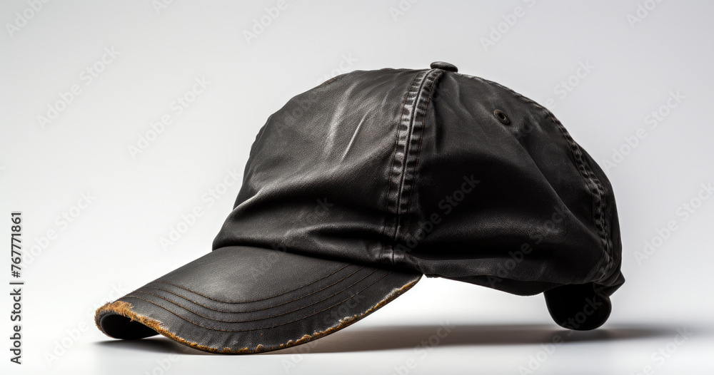 Realistic black or white or grey baseball cap hat templates, isolated ...