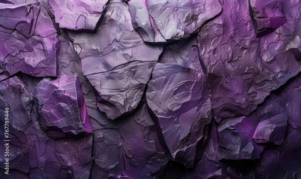Fragmented purple rock surface with texture - A detailed and artful ...