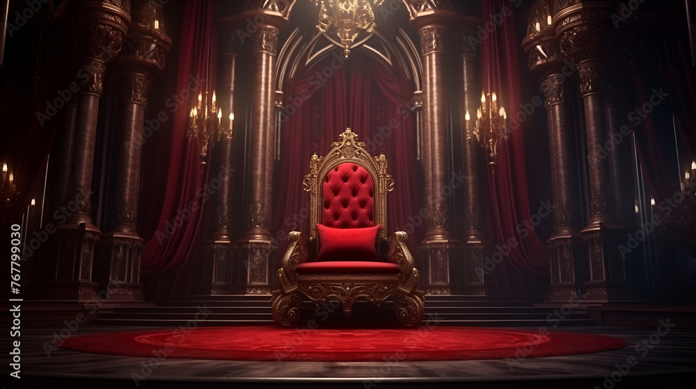 throne in the middle of a room with a window game background Throne of ...