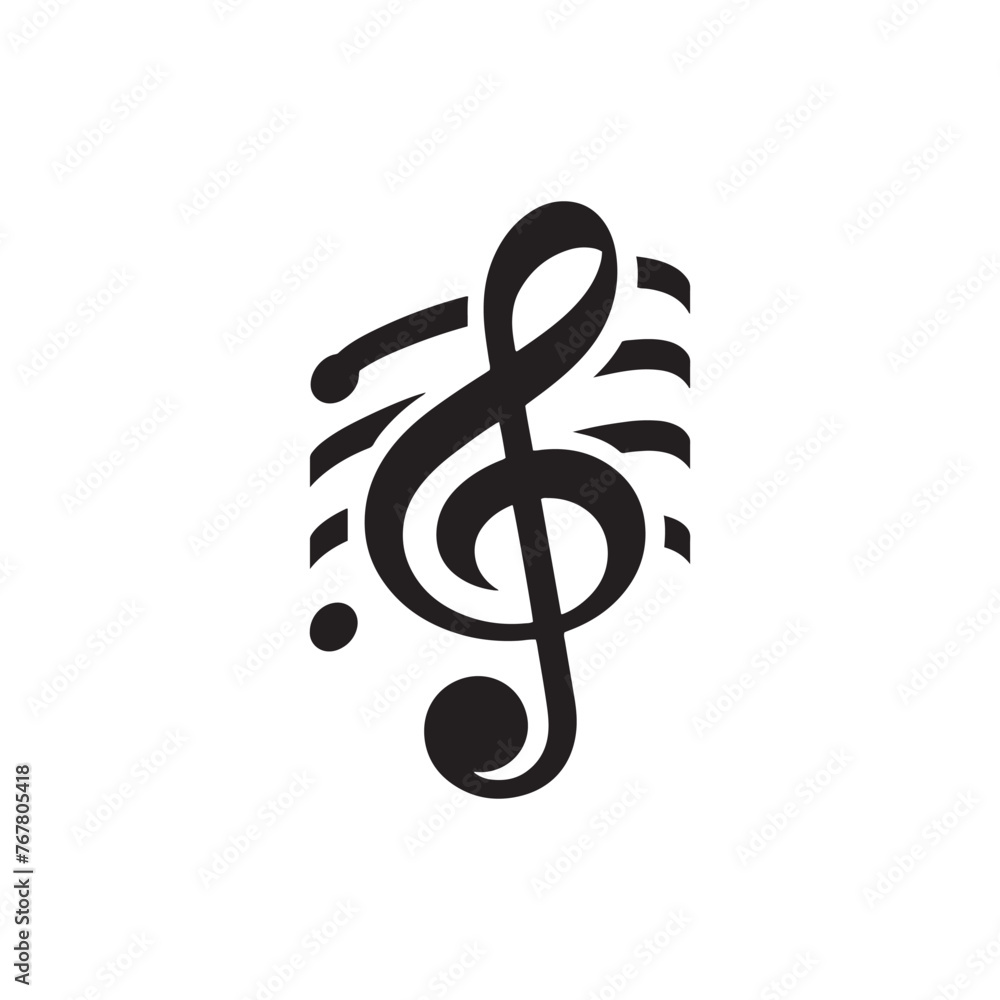 Vector Silhouette Set of Music Notes: Harmonious Collection of Musical ...