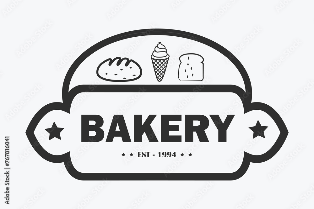 Bakery Typography Vector, Bakery Typography Logo, Style Bakery Logo ...
