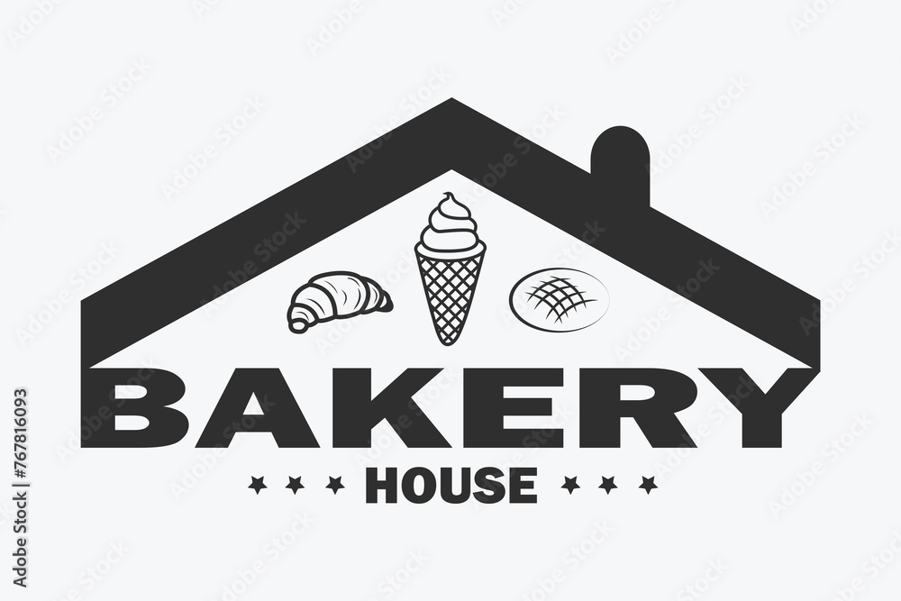 Bakery Typography Vector, Bakery Typography Logo, Style Bakery Logo ...