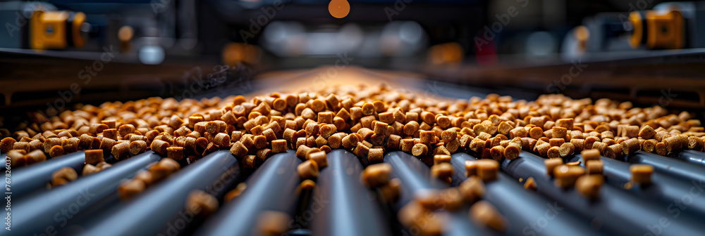 Manufacturing Process Conveyor Belt Transformation, Harvester pouring ...