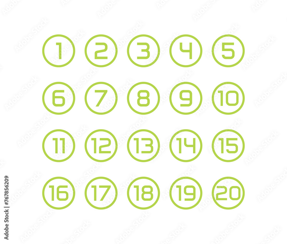 Number Harmony , Elegant Vector Designs for Numerals, Contemporary ...
