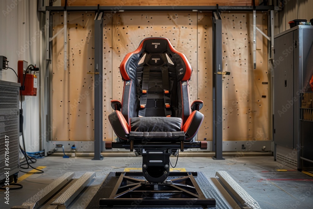 Military fighter jet ejection seat. Testing an ejection seat in a ...