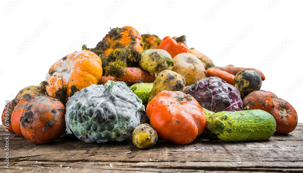 Moldy Fruits and Vegetables: Food Waste and Decay Stock Photo | Adobe Stock