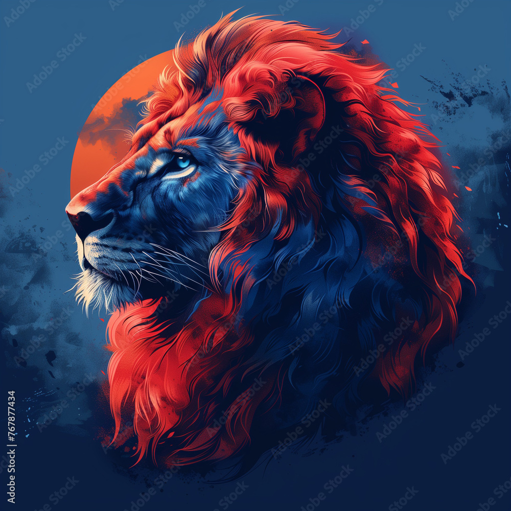 Lion badge for t-shirt design. Animal lion concept poster. Creative ...