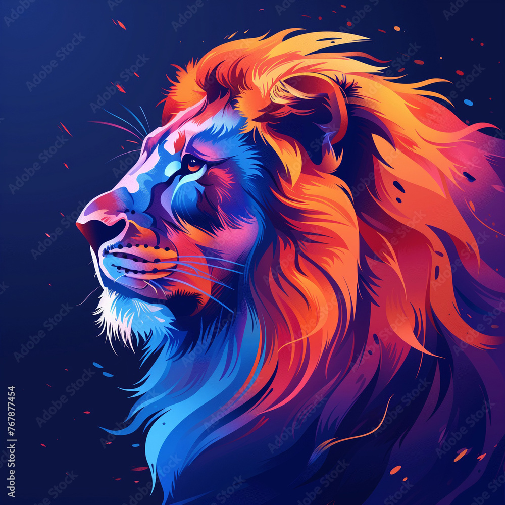 Lion badge for t-shirt design. Animal lion concept poster. Creative ...