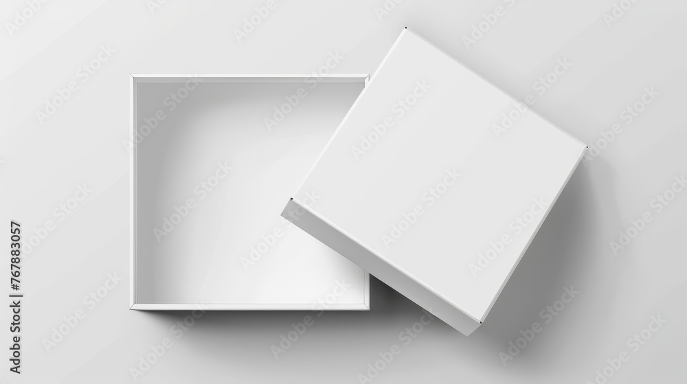 Three-dimensional mockup of a white matchbox container box package ...