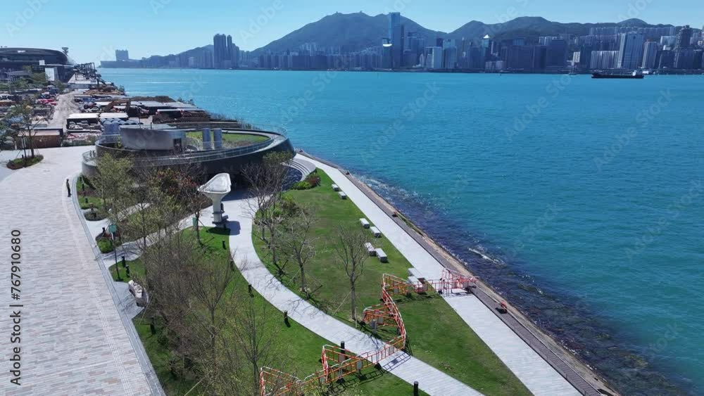 Seaside commercial residential construction project in Kai Tak Sports ...