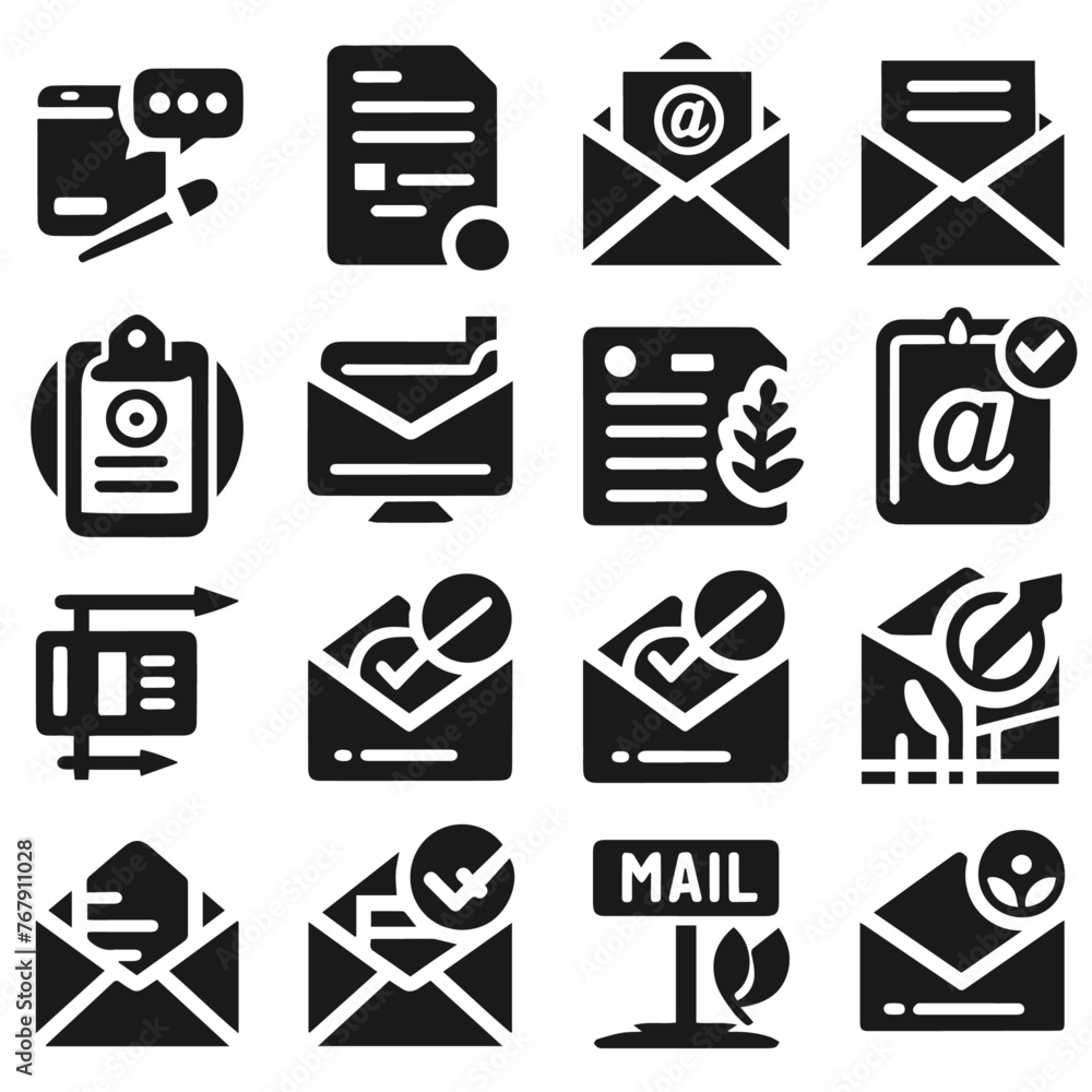 Set of Office and Workplace web icons in line style. Employee ...