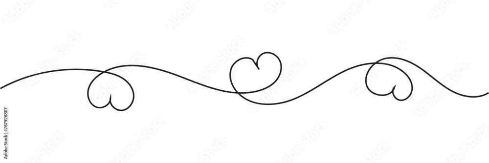Heart text Divider icon. Divider ornament, corner borders. Hand drawn ...